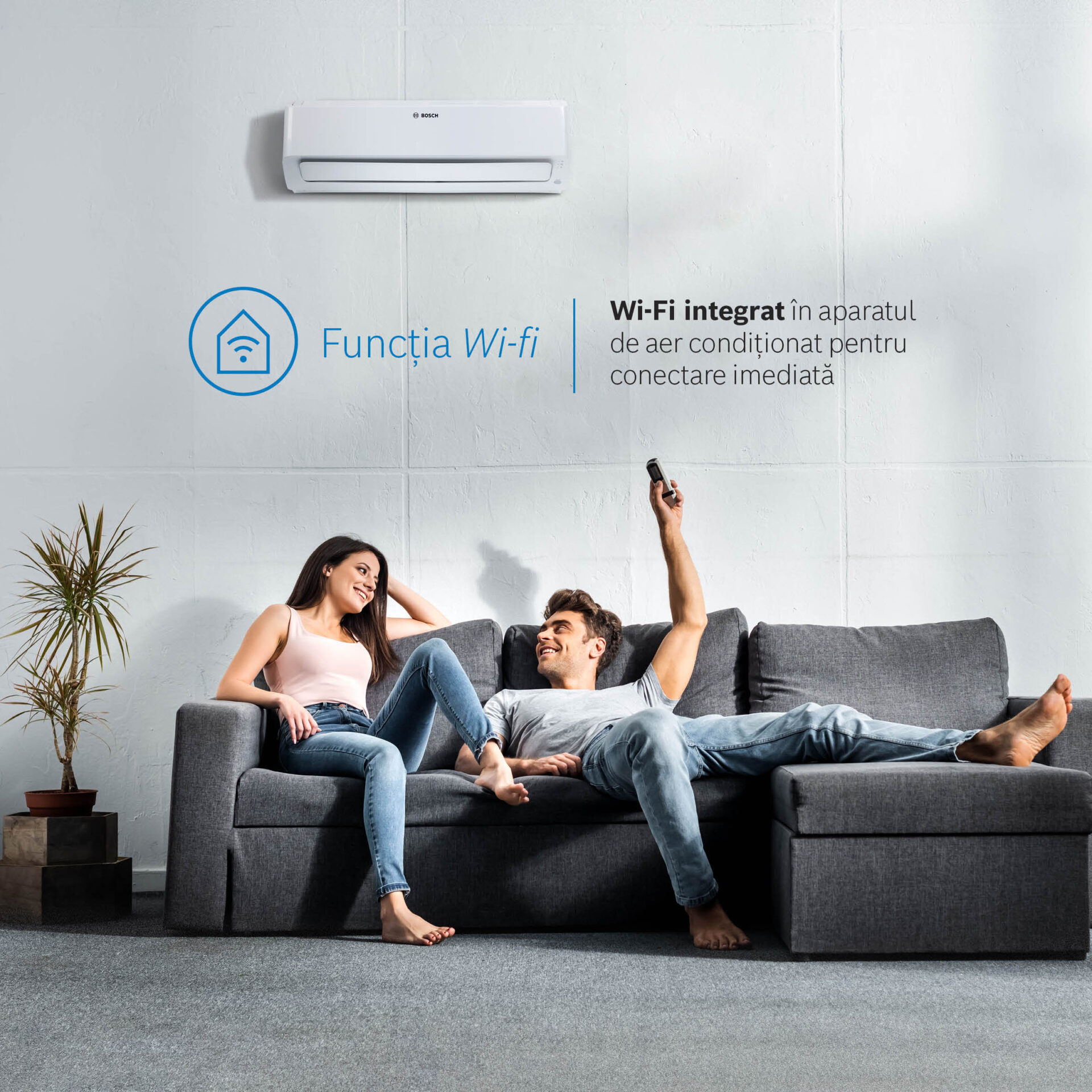 Aer conditionat Bosch Climate 6000i 12000 BTU clasa A+++, Wi-Fi ...